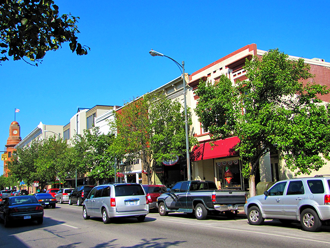 That clock tower keeps watch over Traverse City's charming downtown, where retirement dollars stretch further than you'd expect.