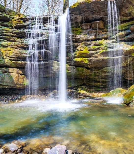 ohio woodland waterfall view ftr