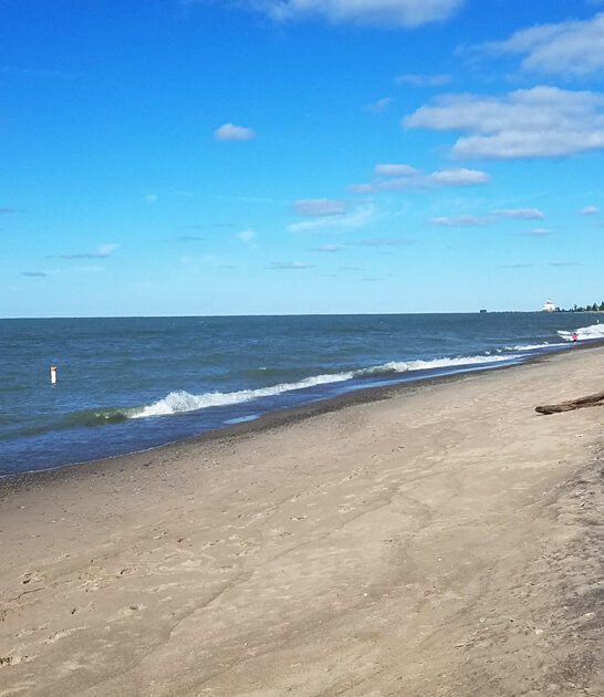 stunning beach ohio postcard ftr