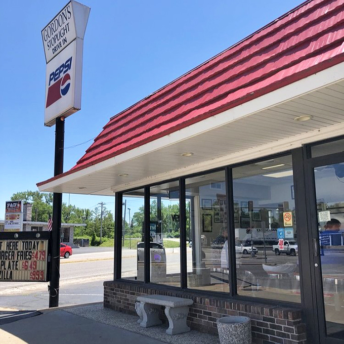 That iconic red roof and vintage sign aren't just decoration&mdash;they're time machines disguised as architecture. Americana served daily.