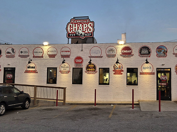 The wall of fame outside Chaps Pit Beef tells you everything you need to know&mdash;this unassuming spot has earned serious culinary street cred.
