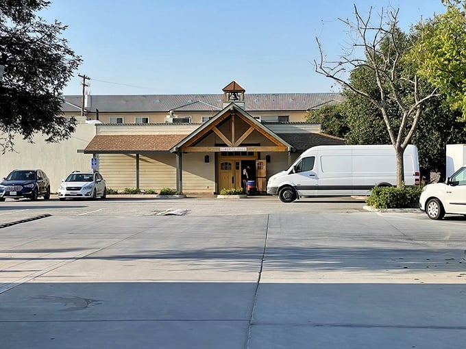 The farmhouse-style exterior of Hodel's promises comfort before you even step inside. Like finding a country oasis in Bakersfield's urban landscape.