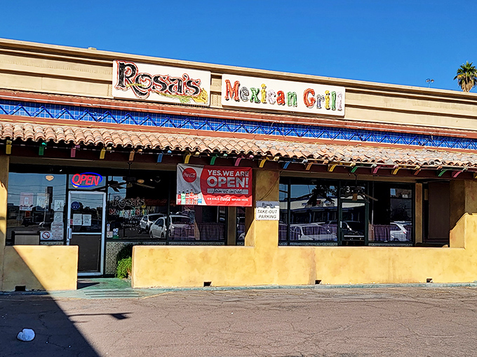 The unassuming storefront of Rosa's Mexican Grill proves once again that culinary treasures often hide in plain sight, waiting for adventurous eaters to discover them.