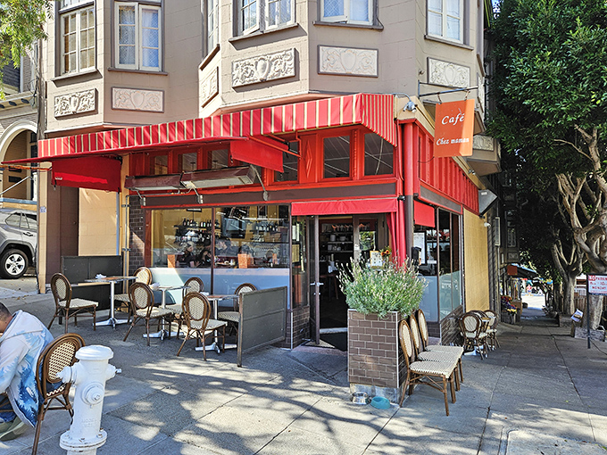 That iconic red awning isn't just eye-catching&mdash;it's a beacon for hungry souls seeking a taste of Paris in Potrero Hill.