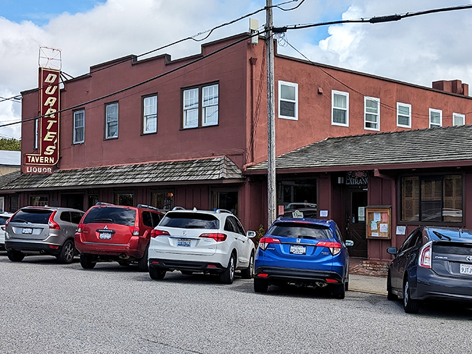 The unassuming exterior of Duarte's Tavern stands like a time capsule on Pescadero's main street, its vintage neon sign beckoning hungry travelers for generations.