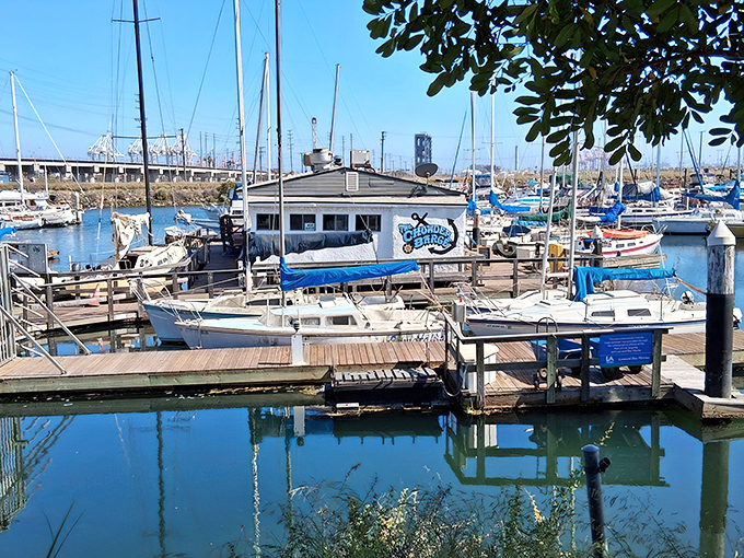 Floating serenely among sailboats in Leeward Bay Marina, The Chowder Barge isn't just a restaurant&mdash;it's a maritime adventure waiting to happen.