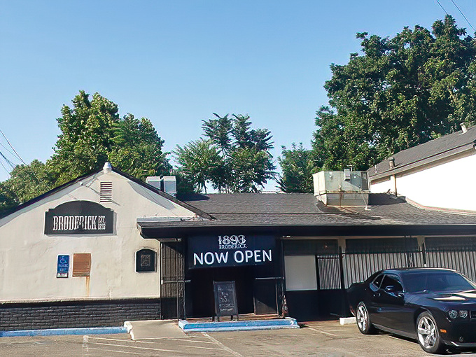 The unassuming exterior of 319 Broderick hides culinary treasures within, like finding a Picasso at a yard sale. Burger paradise awaits!