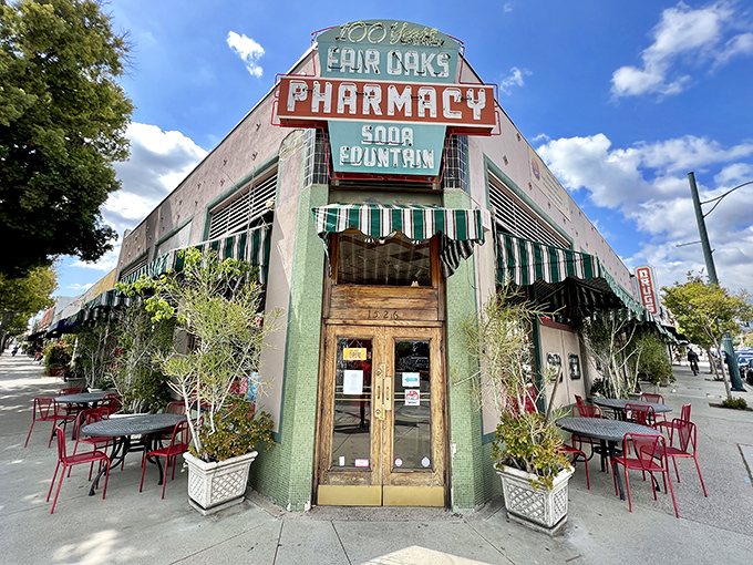 That corner building isn't just a pharmacy &ndash; it's a portal to when soda jerks ruled the world.