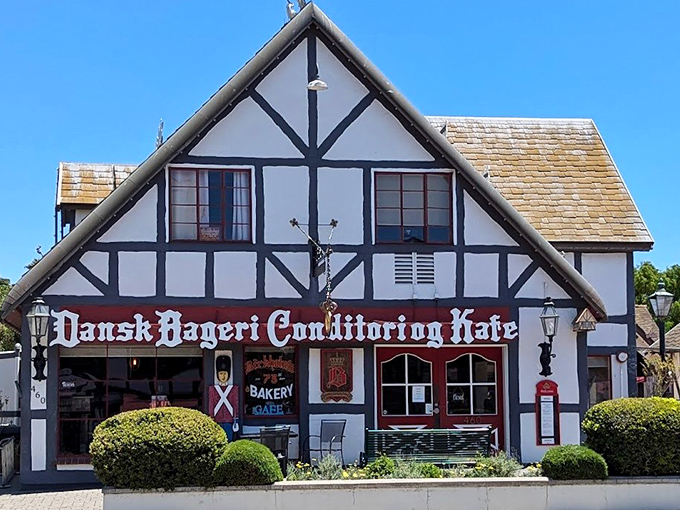 The storybook facade of Birkholm's, with its classic Danish half-timbered architecture, looks like it was teleported straight from Copenhagen to California's Central Coast.