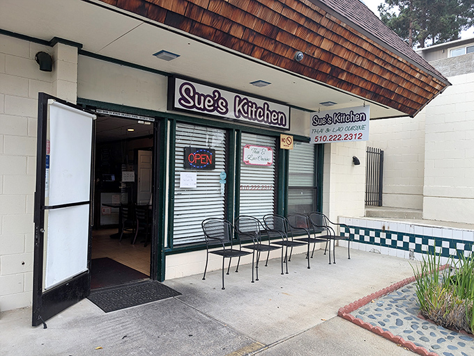 Sue's Kitchen's unassuming exterior hides culinary treasures within, proving once again that the best Thai food often lurks in strip malls.