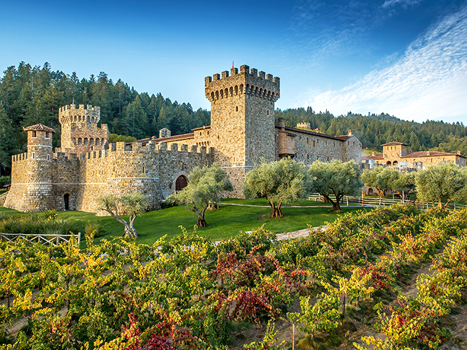 Straight out of a medieval fairy tale, this Tuscan-inspired castle rises majestically from Napa's vineyards, making you question your GPS coordinates.
