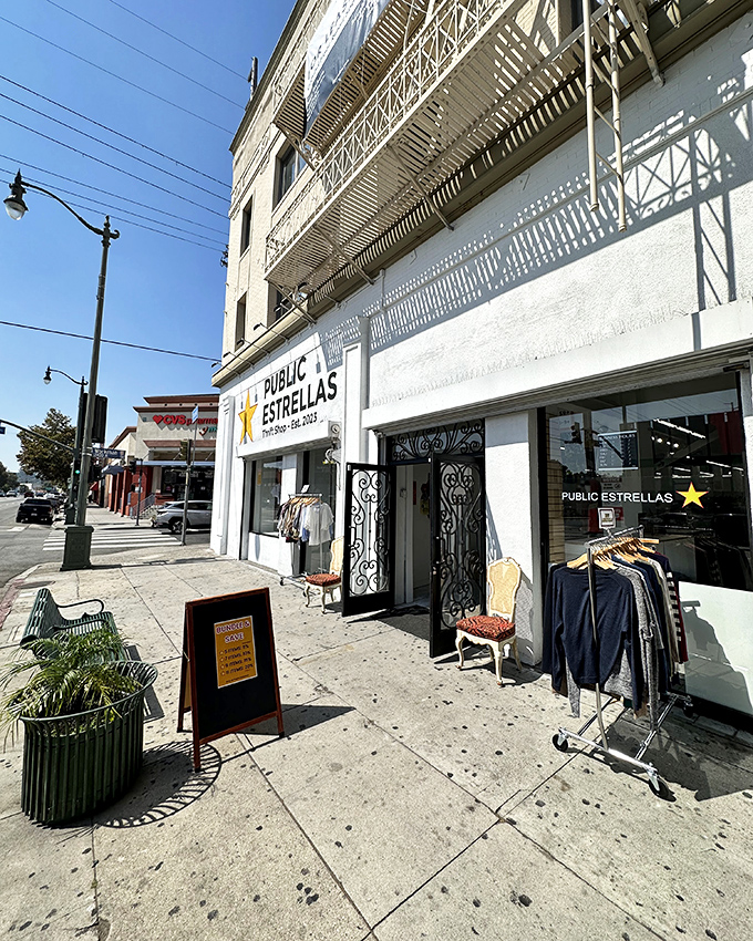 The unassuming white fortress of frugality stands proudly on an LA street, promising treasures within that would make any bargain hunter's heart race.