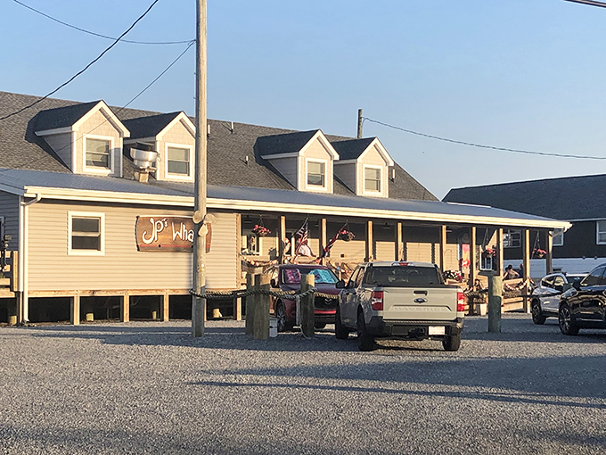 The unassuming exterior of JP's Wharf promises no pretension&mdash;just the coastal charm that says "we're serious about seafood, not fancy tablecloths."