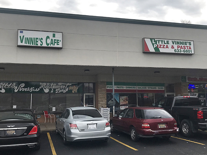 The unassuming storefront of Little Vinnie's might not stop traffic, but locals know this modest exterior hides Delaware's best-kept culinary secret.