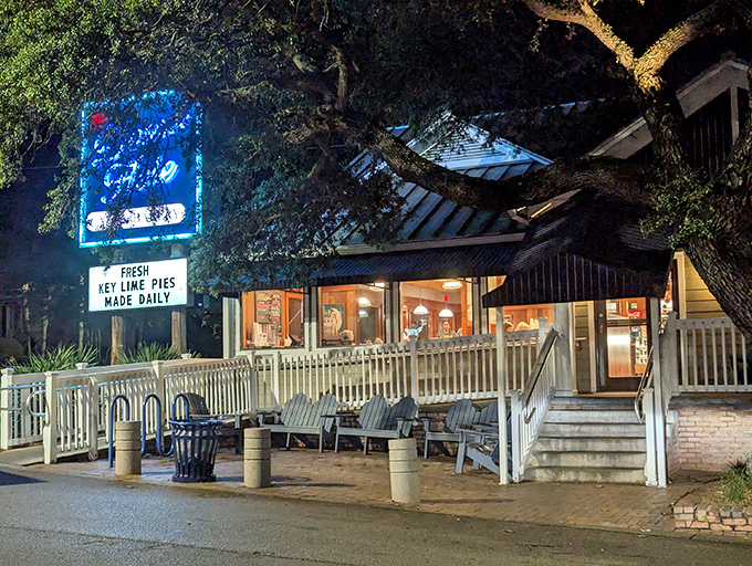 The promise of "FRESH KEY LIME PIES MADE DAILY" on the Donut Hole's sign isn't just marketing&mdash;it's a sacred Florida covenant between baker and beach-goer.