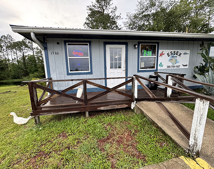This humble blue building holds treasures that would make any New England seafood shack jealous.