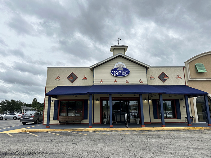 Broadway Diner's charming exterior promises the kind of breakfast adventures that make early mornings worthwhile.