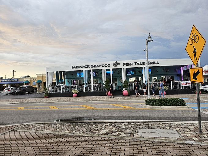The bright blue Florida sky seems to be celebrating Fish Tale Grill's existence just as much as hungry seafood lovers do.