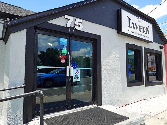 The unassuming exterior of The Tavern hides culinary treasures within, like finding a winning lottery ticket in your jeans pocket.