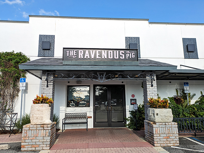 The unassuming fa&ccedil;ade of The Ravenous Pig belies the culinary wonderland within. Like finding a secret passage to flavor country in Winter Park's upscale neighborhood.