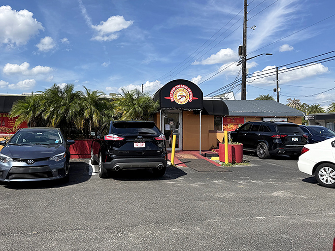 The unassuming exterior of King Cajun Crawfish proves once again that culinary treasures often hide in plain sight. Florida's seafood gems don't need fancy facades.