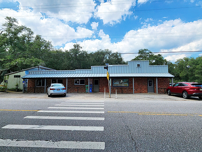 The unassuming brick exterior of The Point Restaurant proves once again that Florida's best seafood treasures often hide in plain sight.