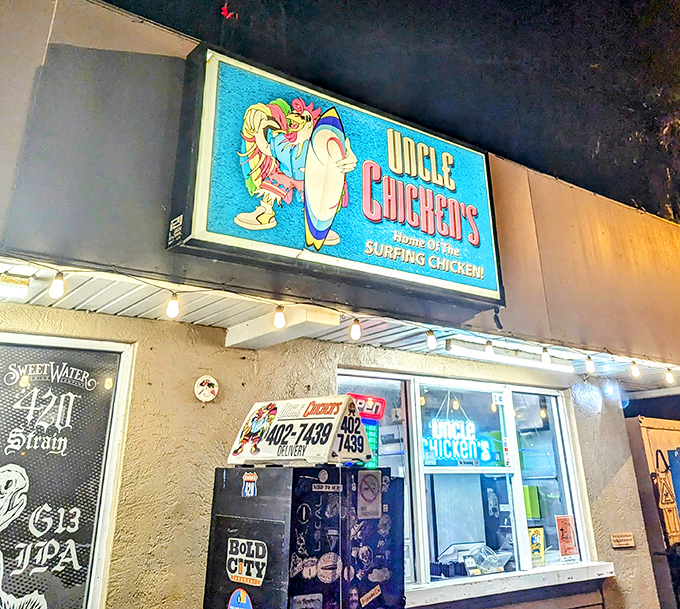 The neon blue glow of Uncle Chicken's at night isn't just a beacon for hungry travelers&mdash;it's practically a lighthouse for flavor-seeking souls.