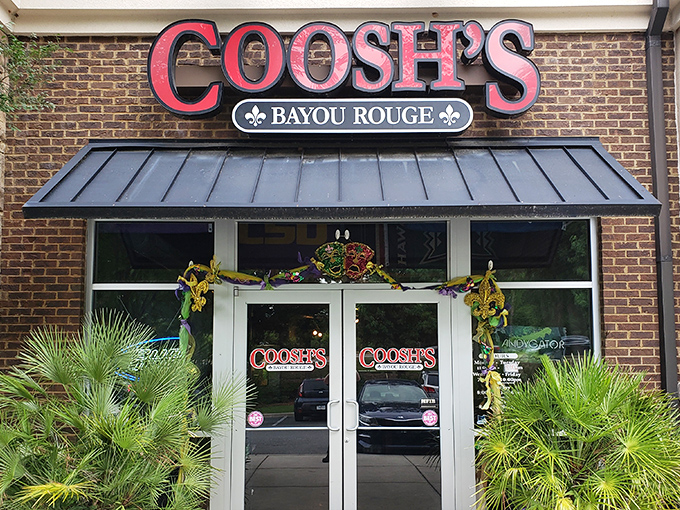 The brick fa&ccedil;ade and bold red signage of Coosh's Bayou Rouge beckons like a siren song to hungry Tallahassee locals seeking Cajun comfort.