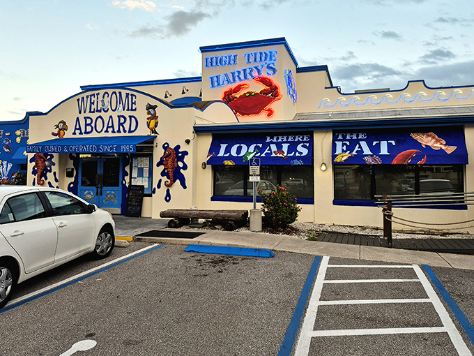 That neon lobster sign isn't just decoration &ndash; it's a beacon calling seafood lovers home.