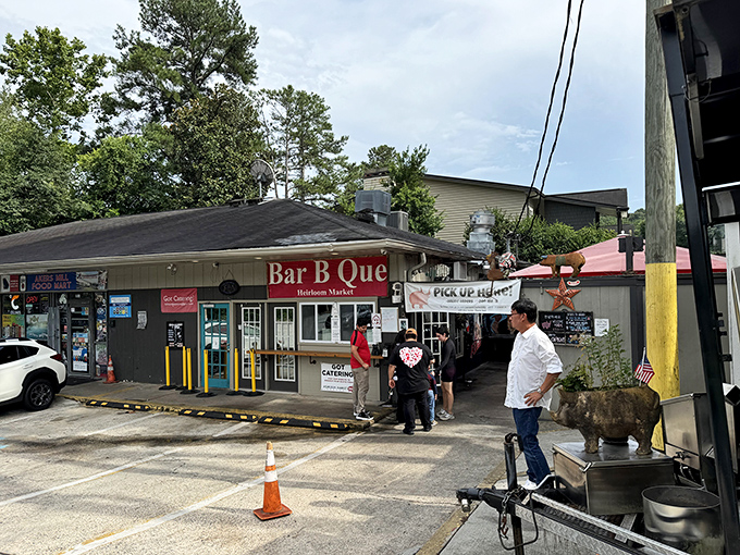The unassuming exterior of Heirloom Market BBQ proves once again that the best food often hides in the most modest packages. Barbecue treasure hunting at its finest.