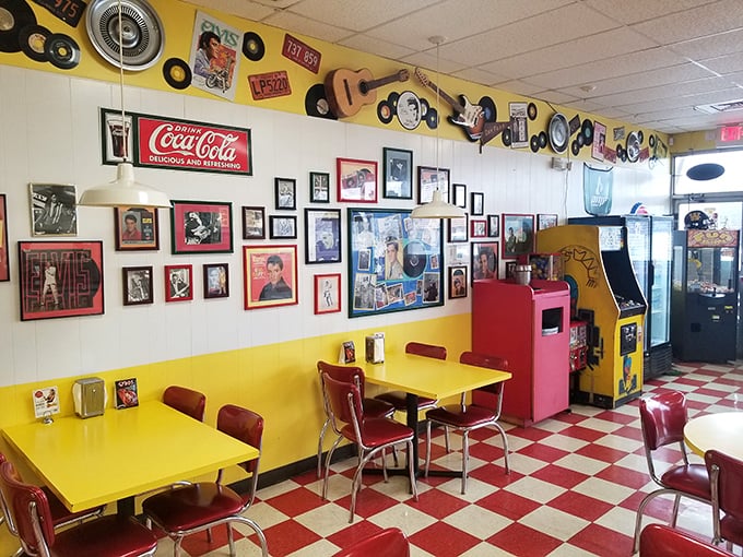 That storefront sign isn't whispering sweet nothings &ndash; it's shouting "hot dog heaven" to anyone with taste buds.