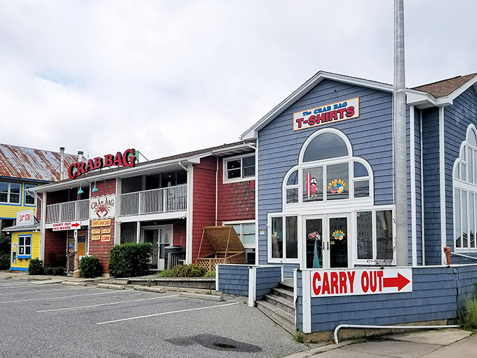 The Crab Bag announces itself with all the subtlety of a seafood carnival barker. That vibrant mural practically screams, "Yes, we have crabs!" and we're not apologizing for it.