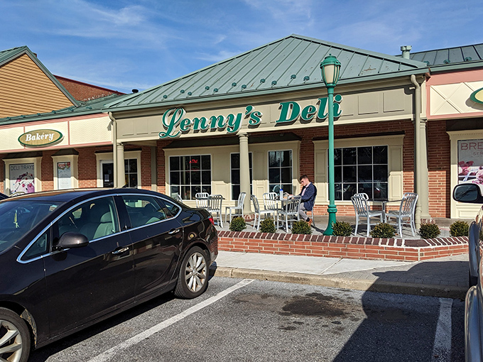 The iconic teal sign of Lenny's Deli beckons hungry Marylanders like a lighthouse guiding sandwich-seekers safely to shore.