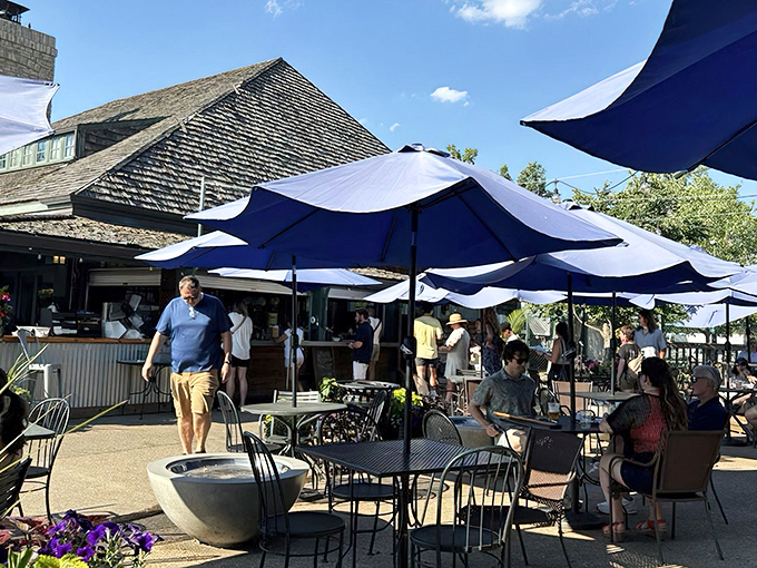 The shingled roof and rustic charm of The Boathouse beckons like an old friend, promising good times and even better meals by the water.