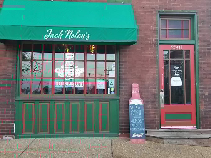 The emerald awning and cherry-red trim of Jack Nolen's beckons like a culinary lighthouse in Soulard's brick-lined streets. Small in stature, giant in flavor.