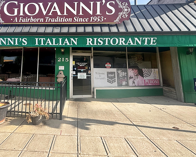 The green storefront of Giovanni's hasn't changed much since 1953, proving that when you've got a good thing going, you don't mess with success.