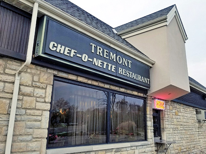 The stone facade of Chef-O-Nette stands like a time portal to the golden age of diners, when conversations happened face-to-face and coffee refills were unlimited.