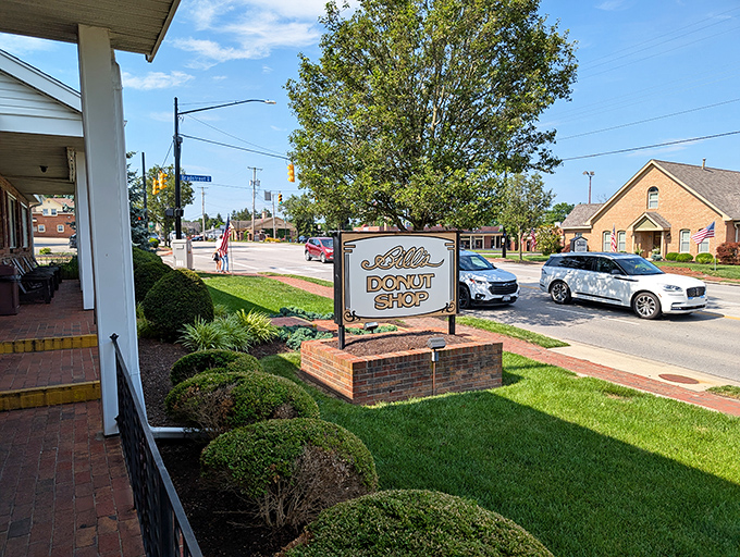 The unassuming exterior of Bill's Donut Shop hides a world of sugary wonders. Like finding a treasure chest in your neighbor's garage.
