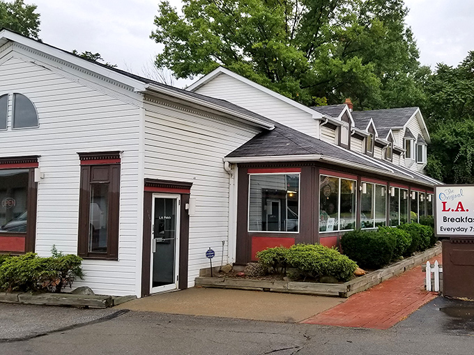 The unassuming exterior of L.A. Pete's in Independence hides culinary treasures within. Sometimes the most memorable meals happen in the most modest buildings.