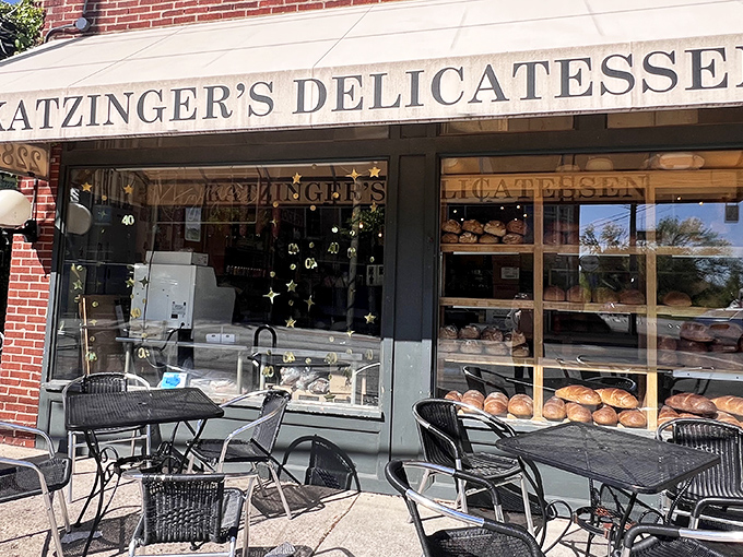 The brick facade of Katzinger's stands like a delicious time capsule in Columbus's German Village, promising sandwich salvation to all who enter.