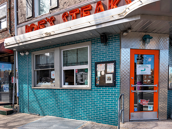 That iconic neon sign glowing against Fishtown's brick backdrop isn't just advertising &ndash; it's a beacon of hope for the cheesesteak-deprived soul.