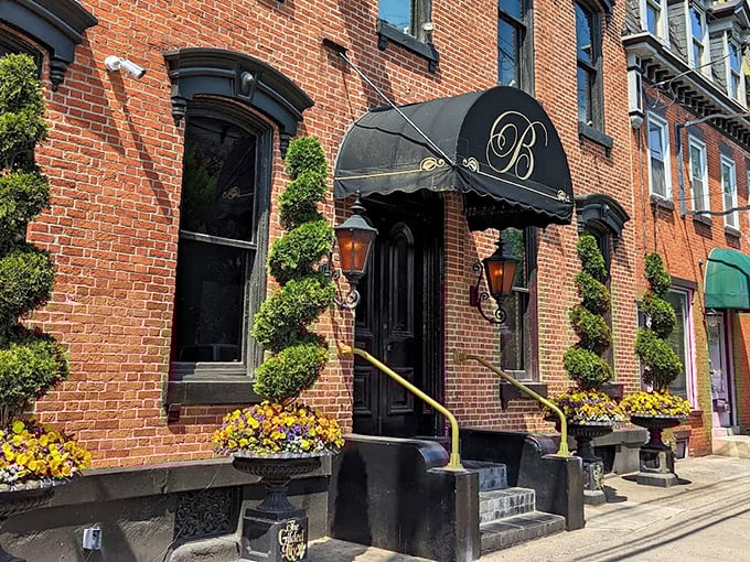 The elegant Victorian fa&ccedil;ade of The Belvedere Inn welcomes you with its signature black awning and seasonal flowers&mdash;Lancaster's version of a warm embrace.