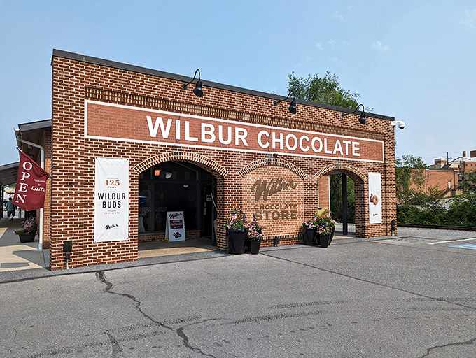 The brick fa&ccedil;ade of Wilbur Chocolate beckons like a temple to cocoa devotees. This isn't just a store&mdash;it's a Pennsylvania pilgrimage site for the sweet-toothed faithful.