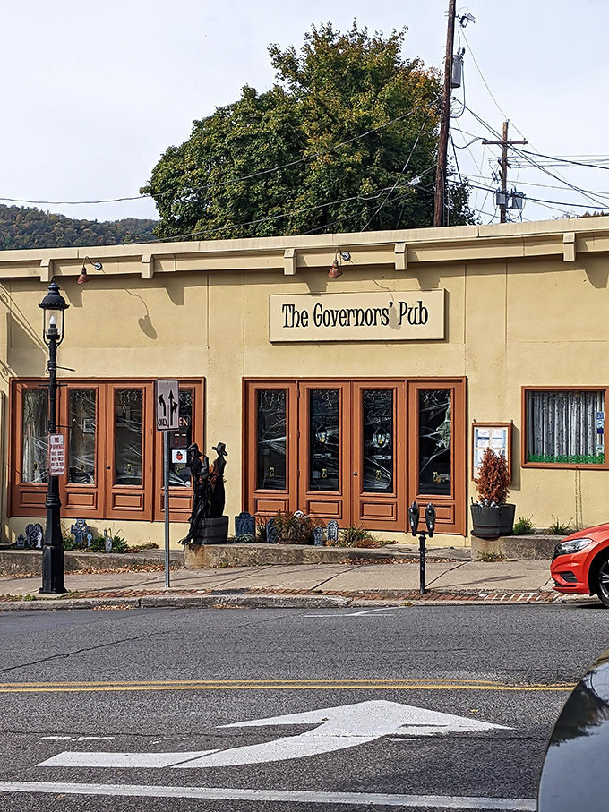 This charming brick facade whispers "come on in" louder than any neon sign ever could.