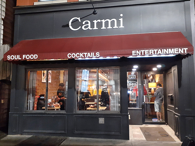 The unassuming brick facade of Carmi Soul Food in Pittsburgh might not stop traffic, but the aromas wafting from inside certainly will. Soul food paradise awaits.