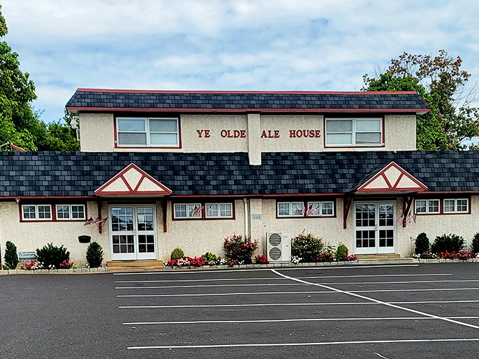 The unassuming exterior of Ye Olde Ale House stands like a humble guardian of culinary treasures, promising comfort rather than pretension.