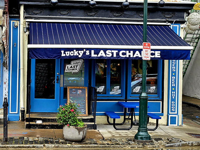That bright blue storefront isn't trying to hide – it's confidently announcing Philadelphia's best-kept culinary secret.