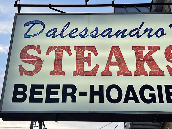 The unassuming brick exterior of Dalessandro's hides Philadelphia's sandwich paradise like Clark Kent's glasses hide Superman.