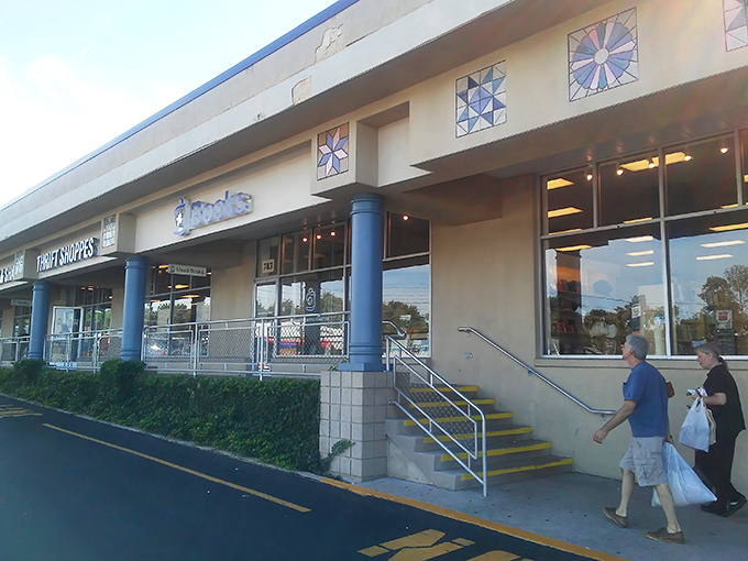 The sprawling Care & Share Thrift Shoppes complex welcomes treasure hunters with its unassuming exterior. Behind those walls lies a labyrinth of secondhand wonders waiting to be discovered.