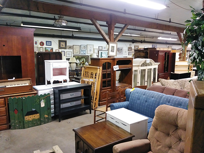 Welcome to furniture paradise! Sweet Repeats' spacious showroom feels like a museum where everything's for sale and the price tags won't make you faint.